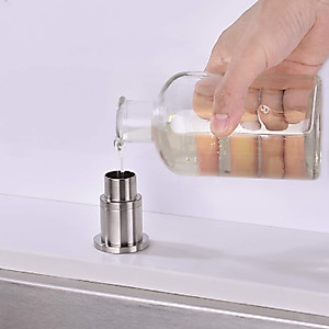 EKRTE Sink Soap Dispensers,Brass Commercial Kitchen Soap Dispenser Liquid Lotion Dish Dispenser Built in Soap Dispenser Brushed Nickel Bathroom Soap Dispensers Pump, Refill from The Top