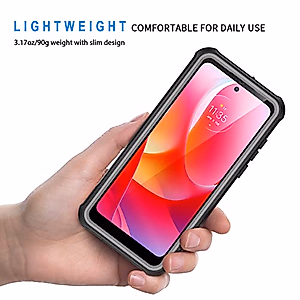 Lanhiem for Motorola Moto G Power 2022 Case, IP68 Waterproof Dustproof Shockproof Case with Built-in Screen Protector, Full Body Heavy Duty Protective Clear Cover for Moto G Power 2022 Only