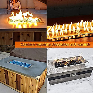 Hisencn Drop-in Fire Pit Kit 30 x 10 Inch, Fire Pit Insert H Burner with Spark Ignition and Propane Hose Kit for Propane Fire Pit, Fire Table Insert, Indoor or Outdoor Decorative Fireplace