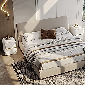 HIGOH Bedside Table Simple Modern Nightstand Mini Bedroom Simple Nightstand