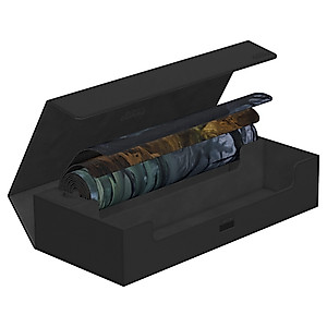 Ultimate Guard Superhive 550+, Deck Case for 550 Double-Sleeved TCG Cards, Black/Grey, Compatible with Boulders, Magnetic Closure & Microfiber Lining