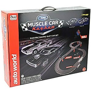 Auto World/VRC Hobbies Muscle Car Mayhem HO Scale Slot Car Race Set CP7605