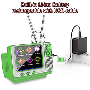 E-MODS GAMING Retro Games Console GV300S Mini TV Style 308 Video Games Player with Handheld Gamepad & AV Output - 3.0 Inch Screen Electronic Games Machine Xmas Gift for Kids Adults (Green)