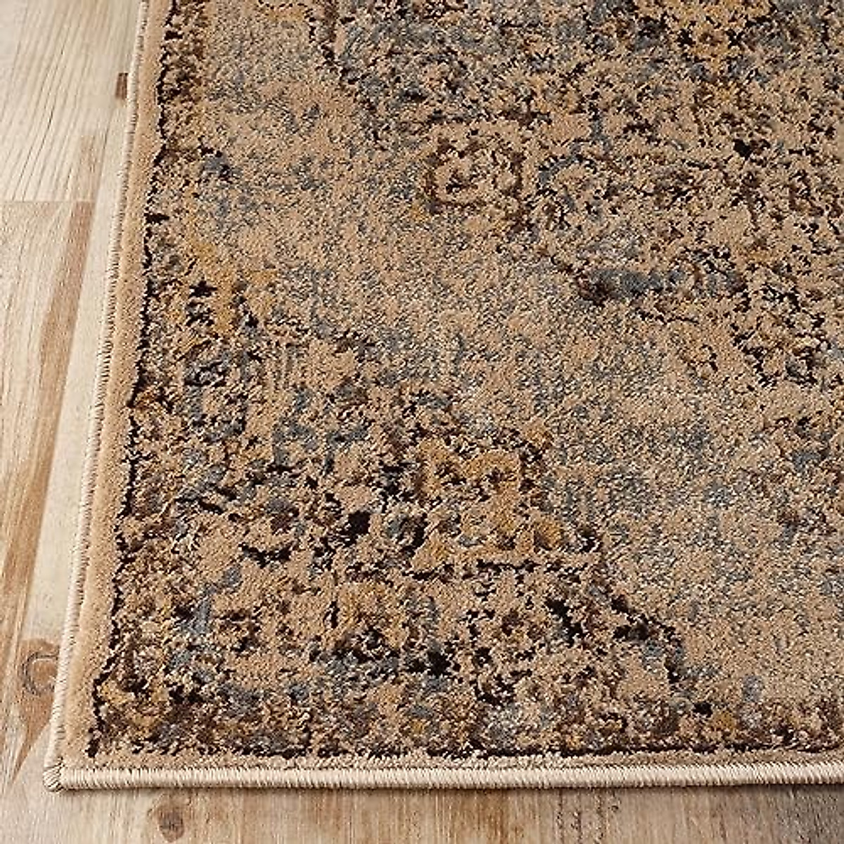 SUPERIOR Indoor Area Rug or Runner, Traditional Distressed Medallion Floor Decor, Home Accessories for Living Room, Bedroom, Office, Kitchen, Dining, Soft Plush Rugs, Maeve Collection, 8' x 10'