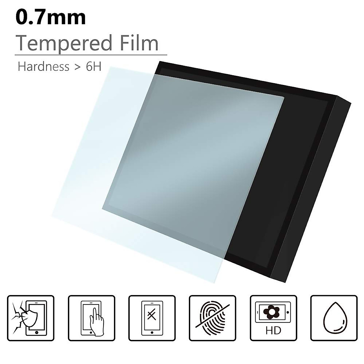 JUN-ELECTRON for Raspberry Pi 4 Portable Monitor 7.0 inch Screen - IPS Capacitive Display 1024x600, Second Screen with Laptop, Mini HDMI - Compatible with RPi, for PS4 etc, with Leather Holder Case