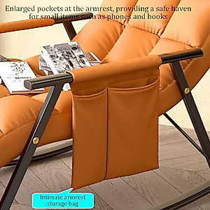 BREAUX Outdoor Patio Rocking Chair,Padded Cushion Rocker Recliner Chair Outdoor for Front Porch,with High Back and Deep Seating(E)