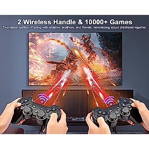 Magcubic Wireless Old Game Console Android TV Stick, Old Game Stick 8K HDMI Output, Plug & Play Video Game Stick 10000+ Games, 64G, 3D, 10 Emulators Dual 2.4G Wireless Controllers