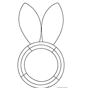 TDST Bundle of 4 Floral Garden Egg Shaped (2) & Bunny Shaped (2) Wired Metal Wreath Frame with Ties for Crafts Form for Spring for Front Door Bonus Scented Aziza, Black