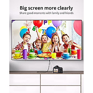 Silkland Mini HDMI to HDMI Cable 4K, [High Speed, Braided] HDMI Mini 2.0 Cord, ARC, HDR, Compatible with Nikon, Canon EOS, DSLR Camera, Camcorder, Tablet, Graphics Video Cards, Pico Projector, 6.6FT