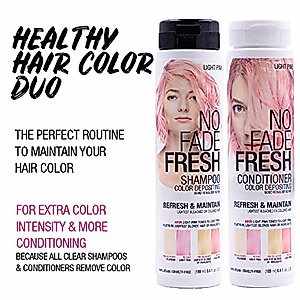 Light Pink Color Depositing Shampoo Semi Permanent Hair Color with BondHeal Bond Rebuilder - Light Pink Hair Dye, 6.4 oz