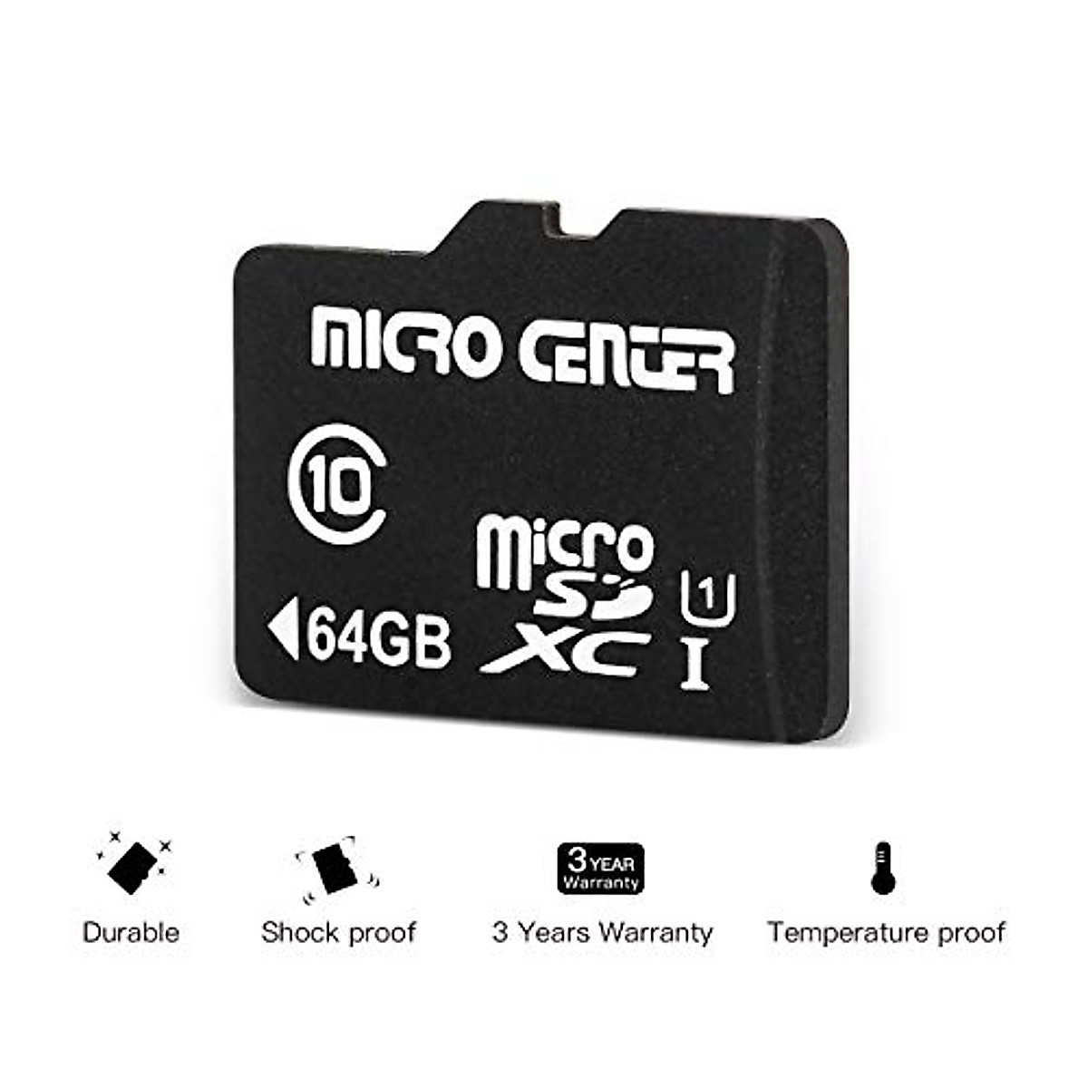 Micro Center 64GB Class 10 MicroSDXC Flash Memory Card with Adapter for Mobile Device Storage Phone, Tablet, Drone & Full HD Video Recording - 80MB/s UHS-I, C10, U1 (2 Pack)
