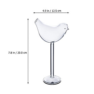 DOITOOL Coupe Glass 2 Pcs Cocktail Glass 150ml Bird Design Clear Juice Cup Individuality Glass Goblet Wine Decanter for Home Bar Restaurant Cocktail Glasses