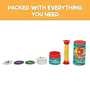 5 Second Rule Game Family Edition (Mini Tube) - Simple Question Card Game for Family Fun, Party, Kids, Travel, Game Night & Sleepovers - Think Fast and Shout Out Answers - for Ages 8+