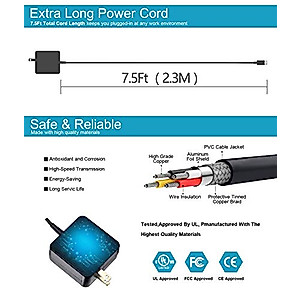 Slim USB C Charger Fit for Google Pixelbook (Black)