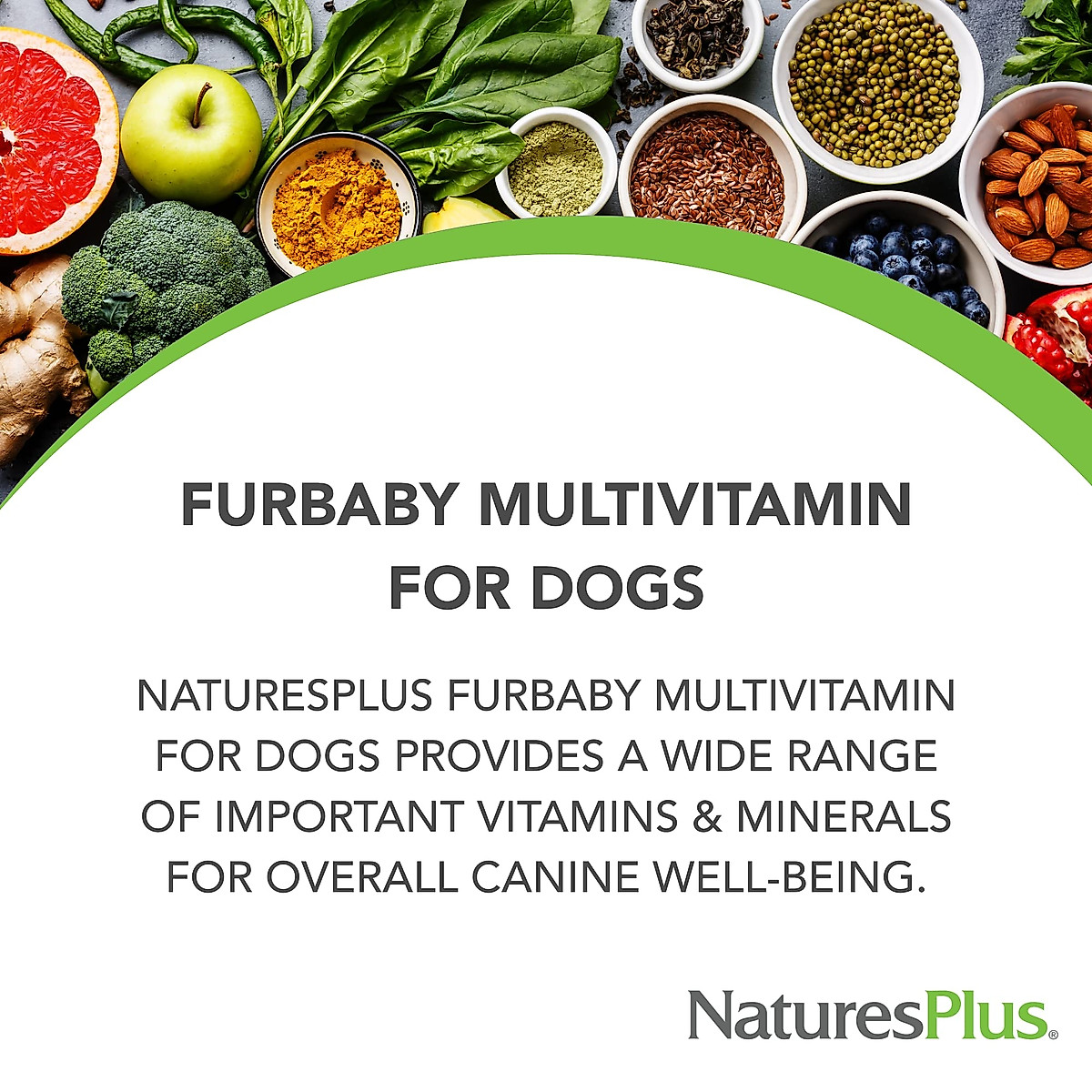 NaturesPlus FurBaby Multivitamin for Dogs - 10.4 oz - Supports Joint Health, Immune Function, Healthy Coat & Energy Production - Non-GMO - 60 Servings