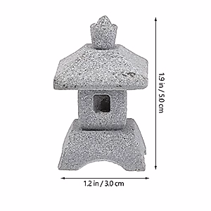 Yardwe 3pcs Mini Pagoda Statue Fairy Garden Pond Tower Sandstone Decorations Zen Garden Decor Micro Rockery Landscape Decoration Accessories Fairy Garden Ornament