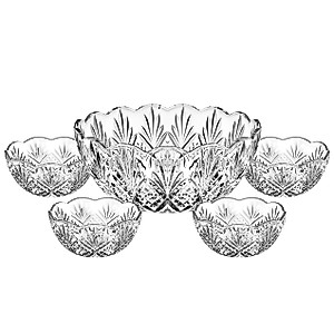 Godinger Serving Bowls, Mixing Bowls, Dessert Bowls, Candy Bowls, Fruit Bowls, Ice Cream Bowls, Dublin, Set of 5