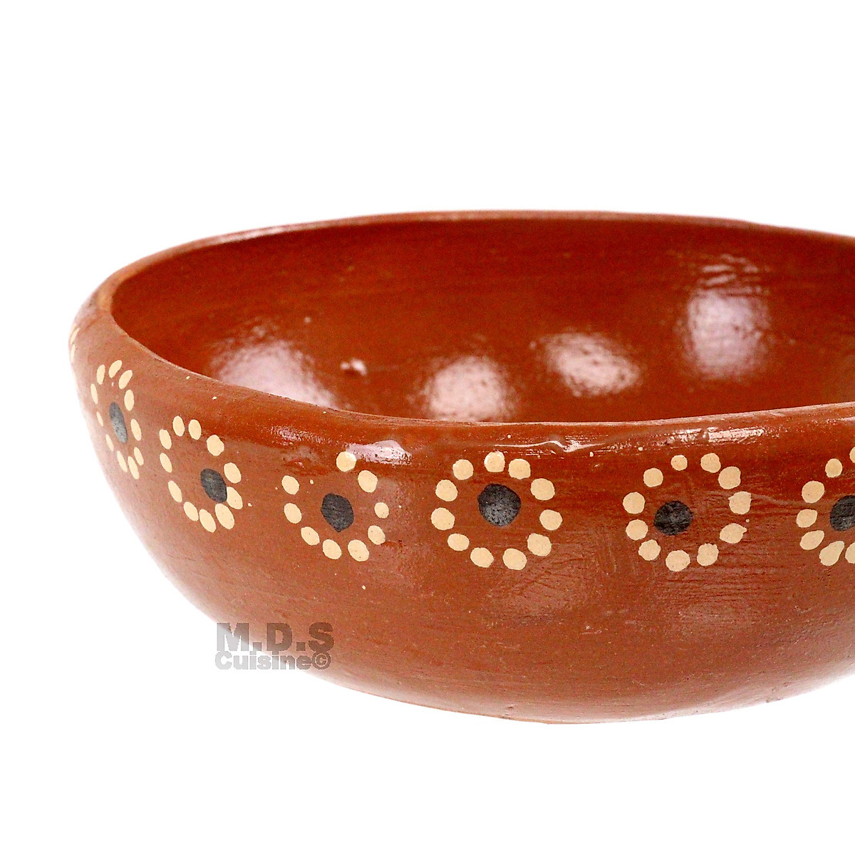 Ematik Plato Pozolero Bowl De Barro Mexican Artisan Floral 100% Clay Soup Pozole Menudo Caldo Bowls