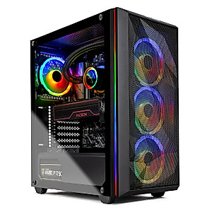 Skytech Chronos Gaming PC Desktop - AMD Ryzen 9 5900X 3.7GHz, 6700XT 12G GDDR6, 16GB DDR4 3200, 1TB NVMe SSD, 240MM AIO, AC WiFi, Windows 10 Home 64-bit, Black