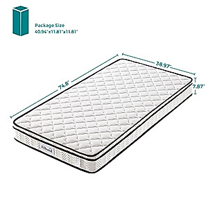 Hbaid Twin Mattress, 8”Hybrid Mattress with Gel Memory Foam & Pocket Innerspring for Cool Sleep & Spine Protection, Bed Mattress with Breathable Cover, Medium Firm, Twin Size