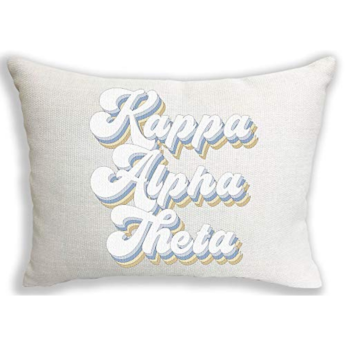 Sorority Shop Kappa Alpha Theta Pillow – Retro Design, 12" x 16" Lumbar Pillow Sorority