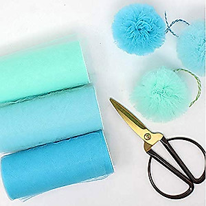 Just Artifacts Tulle Fabric Roll 25-Yards Length x 6-Inch Width (3pcs, Assorted #4)