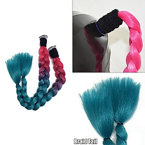 2 Psc Helmet Pigtail Motorcycle Helmet Ponytail Bicycle Helmet Braids Hair Tails for Any Helmets Decorations Cup Reusable (G)