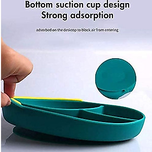 Silicone Suction Baby Plate With Spoon and Fork Dinosaur Baby Plate Set Baby Self Feed Utensils Baby Spoon Baby Fork Suction Plate