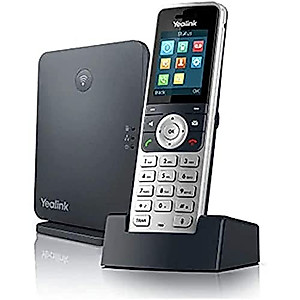 Yealink W53P Cordless DECT IP Phone and Base Station, 1.8-Inch Color Display. 10/100 Ethernet, 802.3af PoE, Power Adapter Included