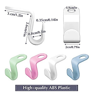 50PCS Clothes Hanger Connector Hooks Space Saving Cascading Hangers Closet Organizers Space Saver Hanger Extenders for Clothes (White)