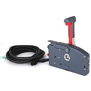 VOYOCHT Outboard Remote Control Box 703-48205-16-00 Side Mount Push to Open Outboard Motor,Boat Throttle Control with 10 Pins cable for Yamaha Outboard Engine