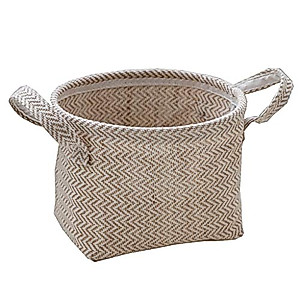 UXZDX Cloth Flowerpot Storage Basket Cotton Linen Blended Desktop Storage Box Kids Toys Sundries Organizer Laundry Basket
