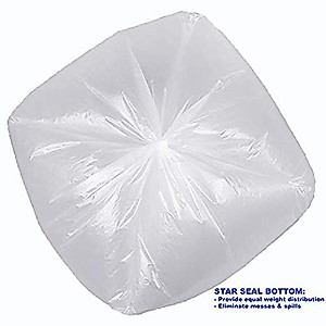 Middle Kitchen Trash Bags,30 Liter 200-Counts /4rolls 21.6'' x 23.6'' Clear White Strong Trash Bags for Home Office Grabage Can 7.5gallon 8 gallon Trash Can Liners