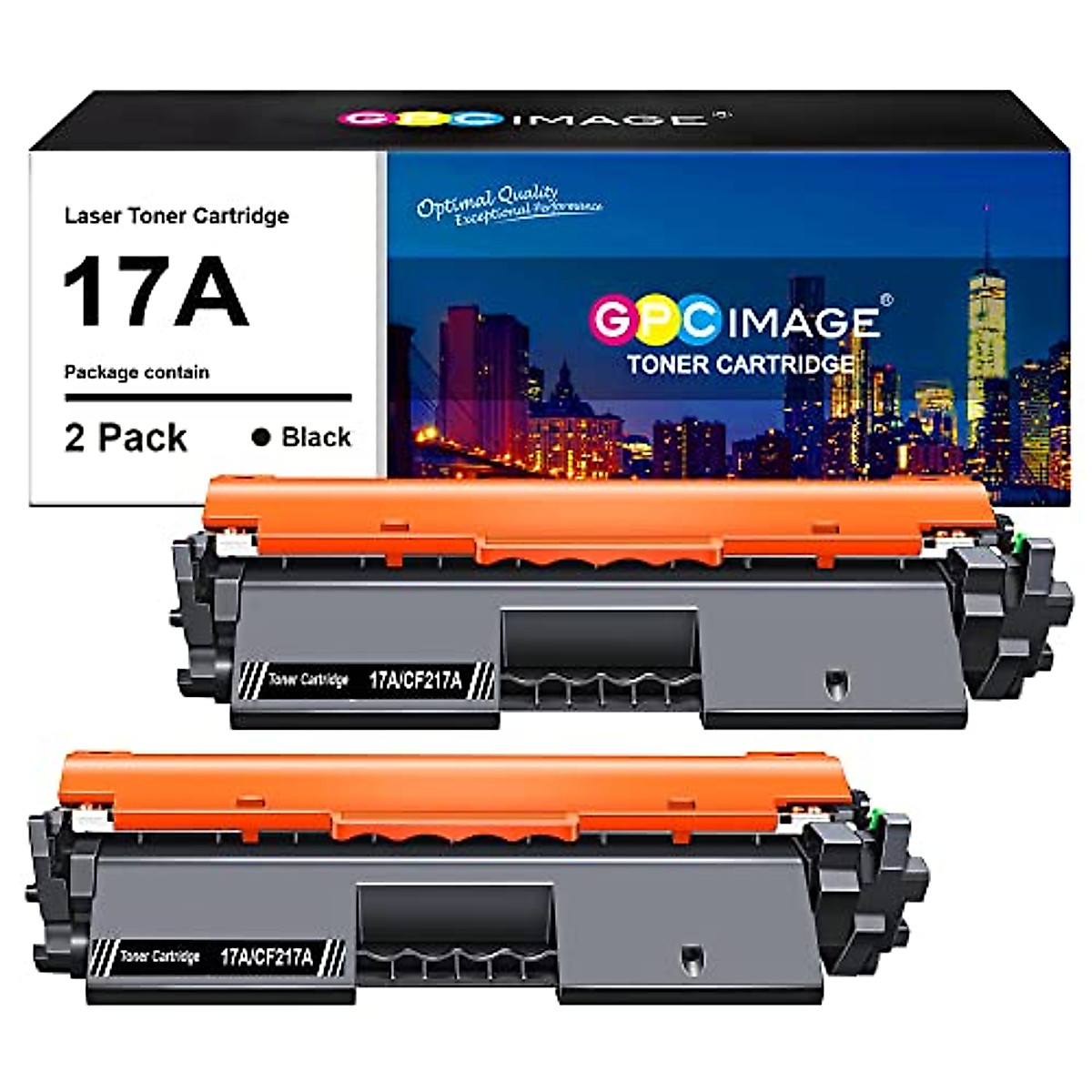 GPC Image Compatible Toner Cartridge Replacement for HP 17A CF217A Toner Compatible with Laserjet Pro M102w M130nw M130fw M130fn M102a M130a Pro MFP M130 M102 Series Printer (2 Black)