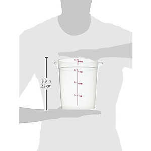 Cambro 4 qt Round Polypropylene Food Storage Container - Camwear®