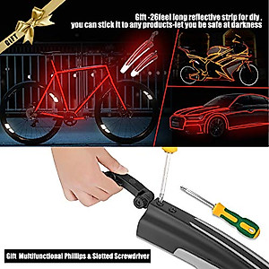 TAGVO Bike Fender Set, 2 Parts-Universal Full Cover Thicken Widen Bicycle Mudguard Set Mountain Bike Front and Rear Mud Guard Portable Adjustable Bike Fender Mudflap for MTB Mountain Road Bike