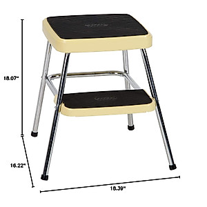 COSCO 11330CBY1E Stylaire Retro Two (Yellow, one Pack) Step Stool,