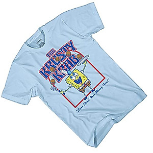 Spongebob Squarepants Mens' The Krusty Krab Come Spend Your Money T-Shirt, Small Light Blue