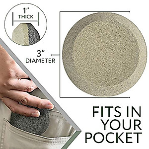 Axe Sharpening Puck and Tool Sharpener Pack of 2 280 & 120 Grit, Dual Grit Whetstone Puck Blade Sharpener for Garden Tools, Axe Sharper Disk for Sharpening Dull, Blunt or Tired Edges - Knife Sharpener