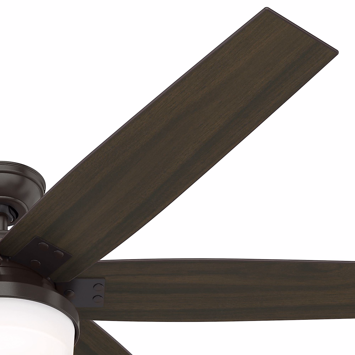 Hunter Fan 64 inch Noble Bronze Indoor Ceiling Fan with Light Kit and Remote Control for Living Room, Bedroom, Office, Laundry Room (Renewed)