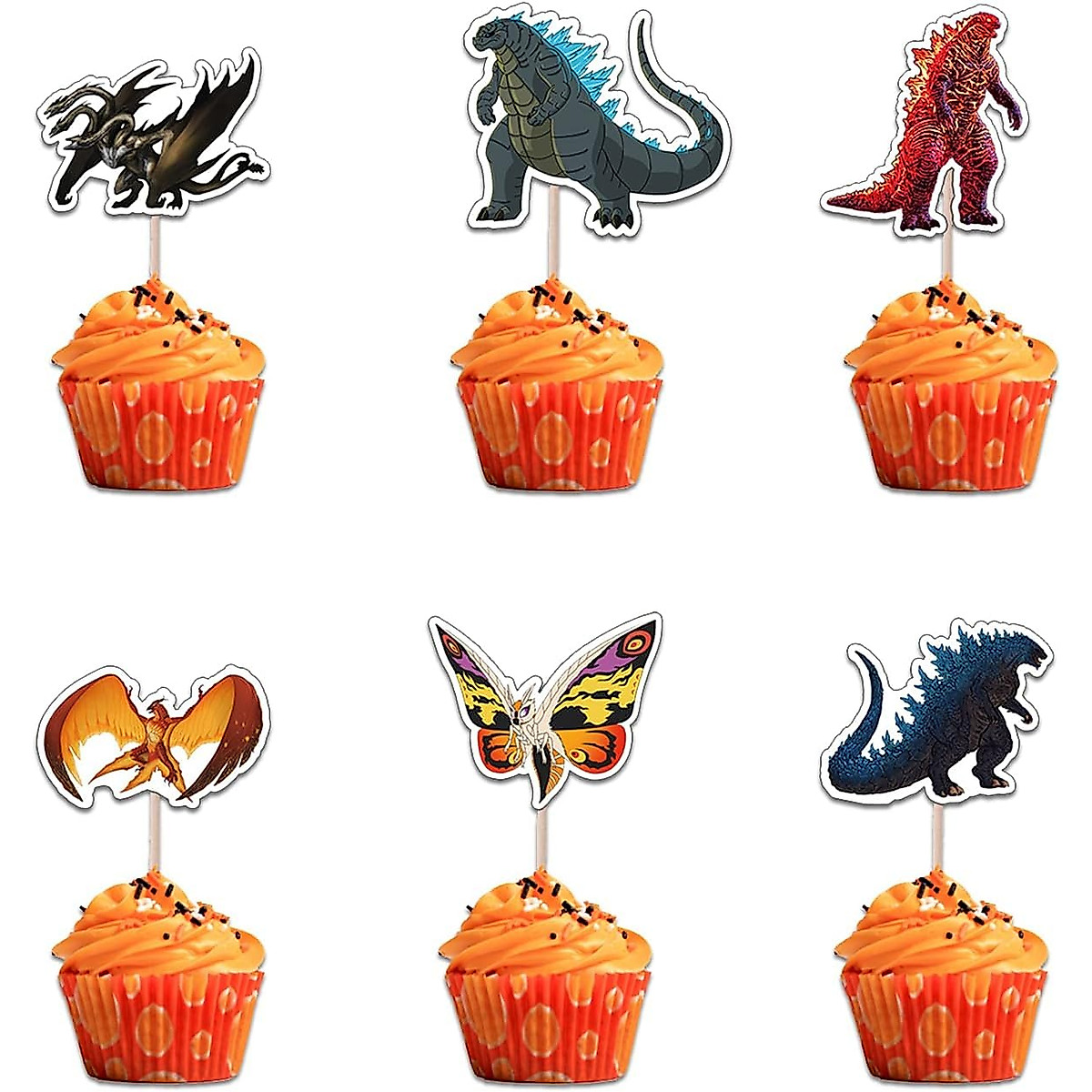 Birthday Party Decorations 44PCS Dinosaur Movie Party Supplies Including 1PC Long Banner, 1PC Huge Happy Birthday Cake Topper, 24PCS Cupcake Toppers, 18PCS Balloons for Kids