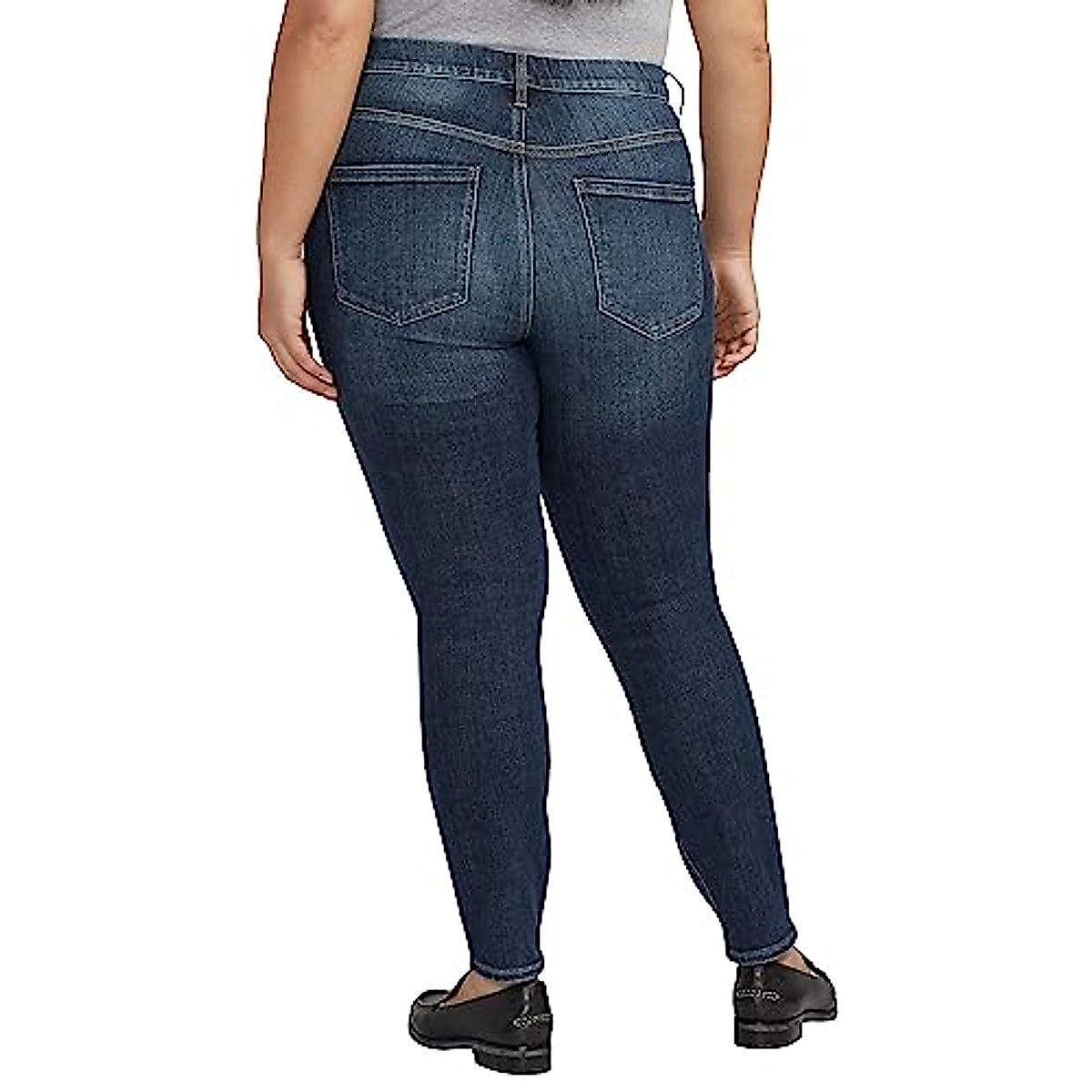 JAG Jeans Women's Plus Size Maya Mid Rise Skinny Leg Jeans, Night Flight Blue, 18 Plus