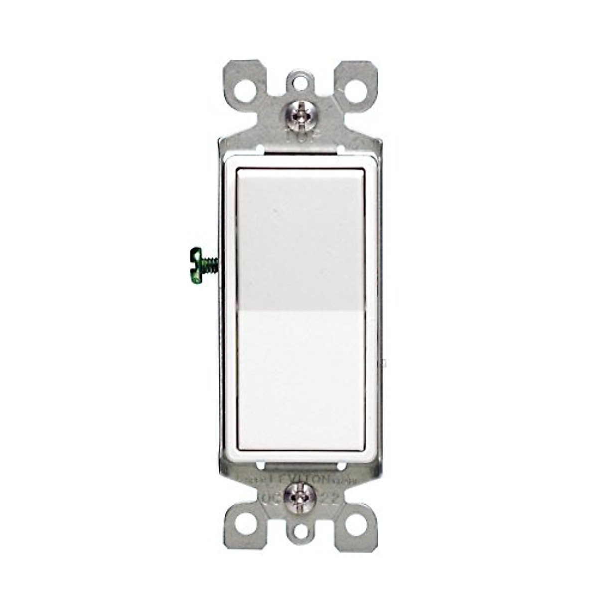 Leviton 5603-2WM 15 Amp, 120/277V Decora Rocker 3-Way AC Quiet Switch, 5-Pack, White