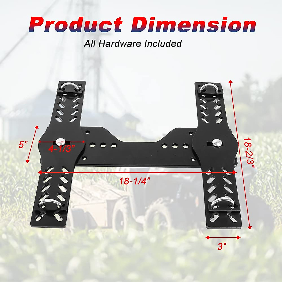 ELITEWILL Universal ATV Snow Plow Mount Bracket with Black Powder Coating Replace OEM #105745 & #10-5745