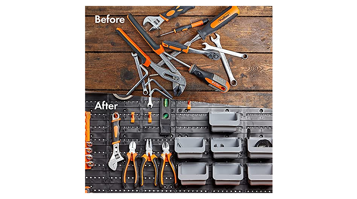 VonHaus 44-Piece Wall Mounted Storage Set