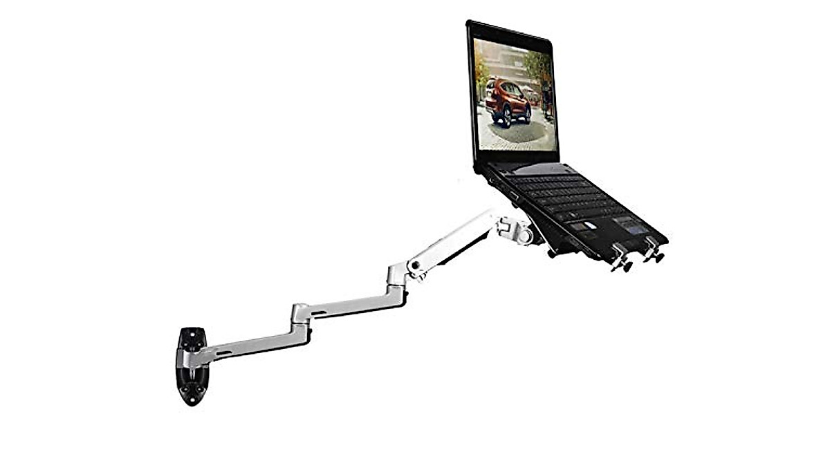 Wall Mount Laptop & Monitor Holder - Ultra Long Full Motion
