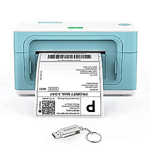 MUNBYN P941 Shipping Label Printer 4x6 Label Printer for Shipping Packages Thermal Direct Shipping Label (Pack of 500 4x6 Fan-Fold Labels) - Commercial Grade