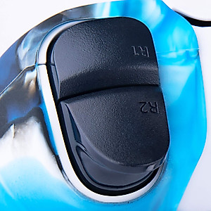 YoRHa Studded Silicone Cover Skin Case for PS5 Controller x 1(Camouflage Blue) with Pro Thumb Grips x 10