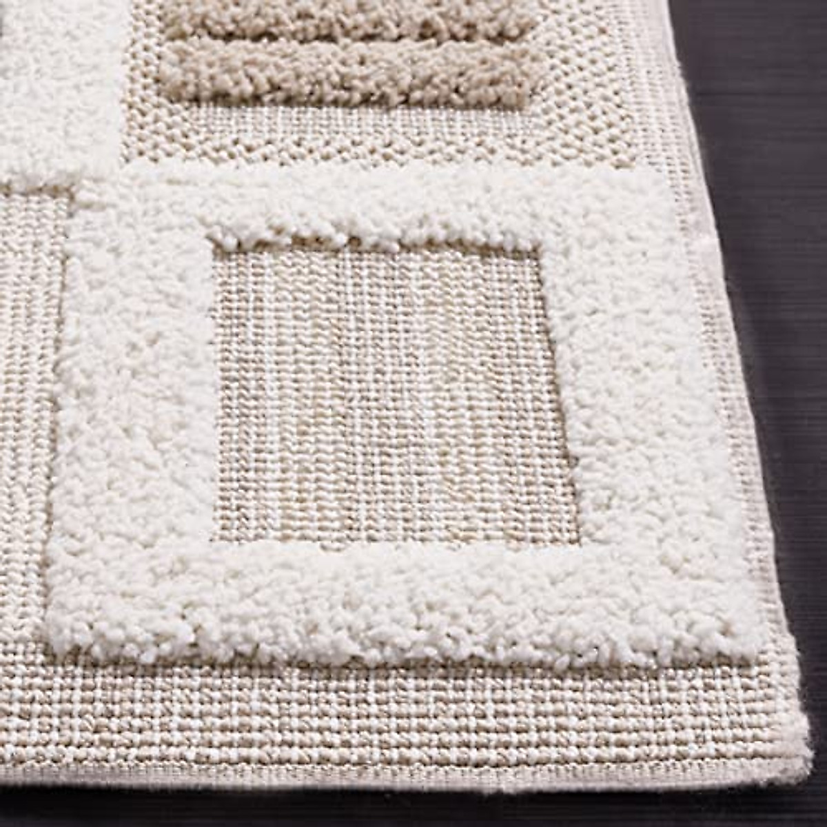 Safavieh Trends Collection 9' x 12' Beige/Ivory TRD108B Modern Contemporary Textured Area Rug