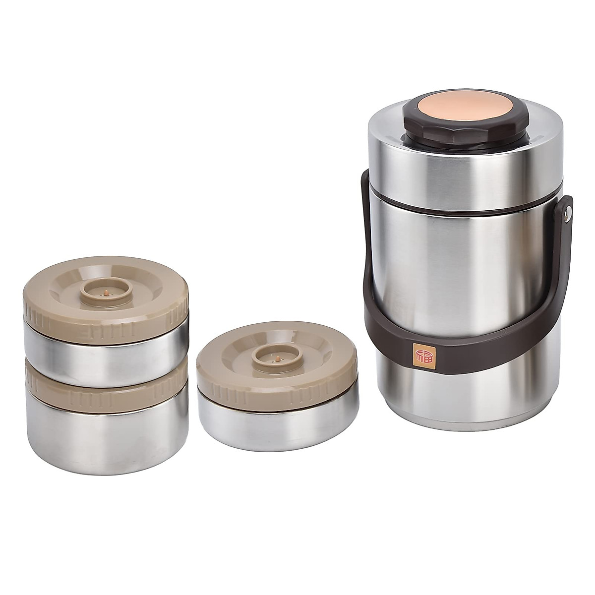 Insulated Food Jar, 67 oz Insulated lunch Containers for Hot Food, Adults Stainless Steel Leakproof 3 Layer Vacuum Insulated Barrel(Silver)